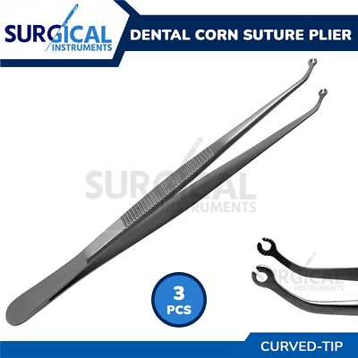 3 Pcs Dental Corn Suture Plier SP20 Suture Pliers Stainless Steel ...