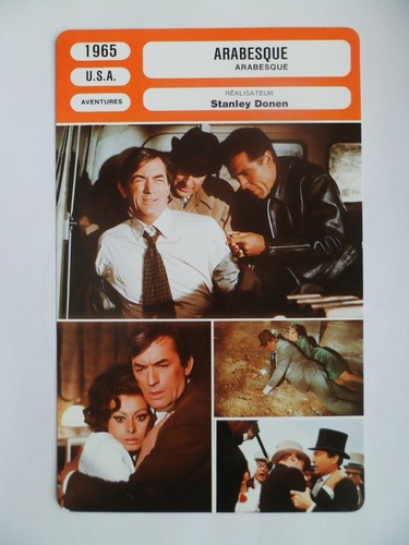 CARTE FICHE CINEMA 1965 ARABESQUE Gregory Peck Sophia Loren Alan Badel ...