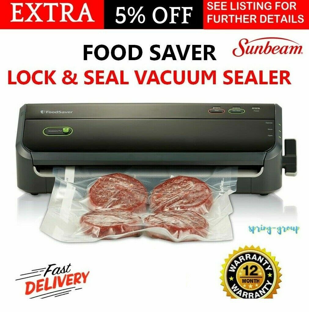 SUNBEAM Food Vacuum Sealer Storage Machine Marinator with bonus bags ...
