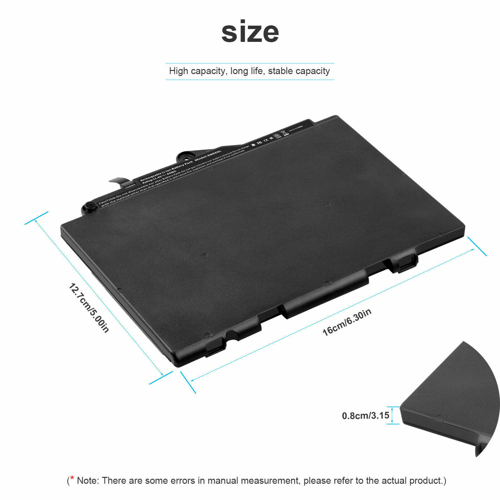 Lot SNO3XL SN03XL Battery for HP EliteBook 820 G3 G4 725 G3 G4 Series ...