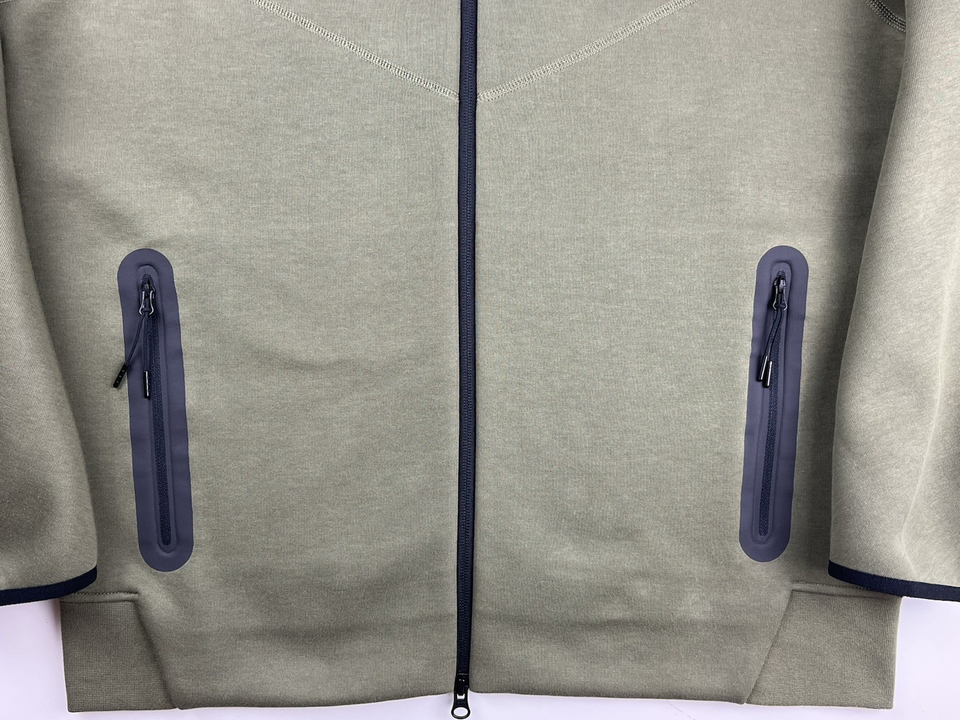Nike Mens Tech Fleece Full Zip Windrunner Jacket Olive FB7921-222 Size ...