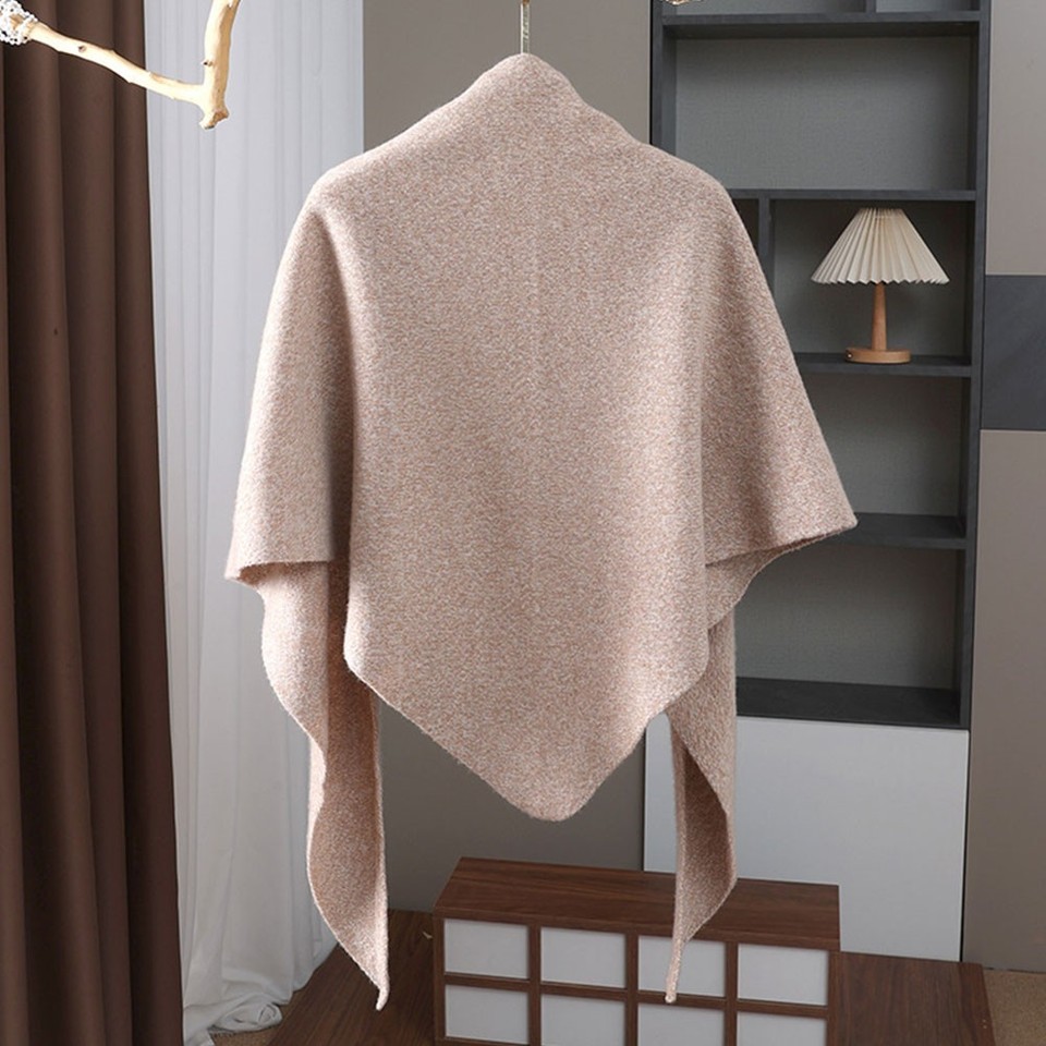 Winter Warm Scarf for Women Thick Knit Triangle Shawl Fashion Accessory ...