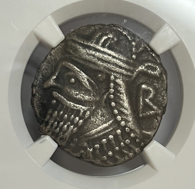 Parthian Kingdom Vologases IV AD 147-191 BI Tetradrachm NGC Ch VF 4/5 4 ...