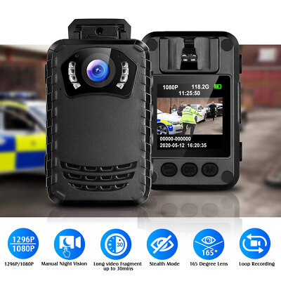 BOBLOV Body Camera Night Vision HD 1296P Portable Police Camera ...