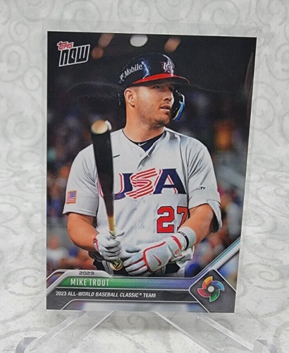 Mike Trout Team USA 2023 Topps Now All-World Baseball Classic #WBCA-5 ...