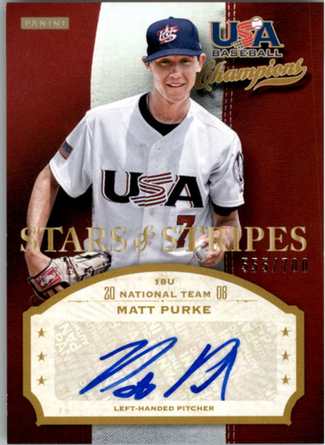 2013 USA Baseball Champions Stars and Stripes AUTO #66 Matt Purke/700 ...