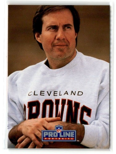 1991 Pro Line Portraits FOOTBALL #115 Bill Belichick Rookie Cleveland ...