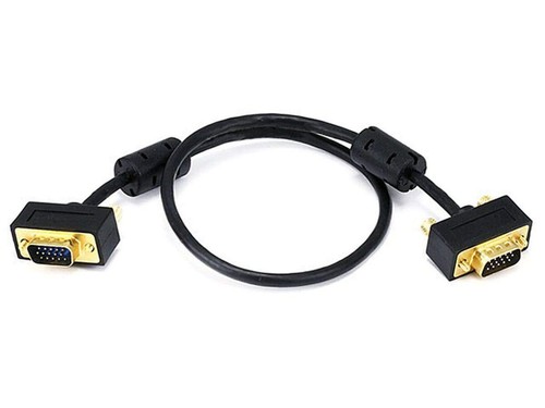 Monoprice 1.5ft Ultra Slim SVGA Super VGA 30/32AWG M/M Monitor Cable w ...