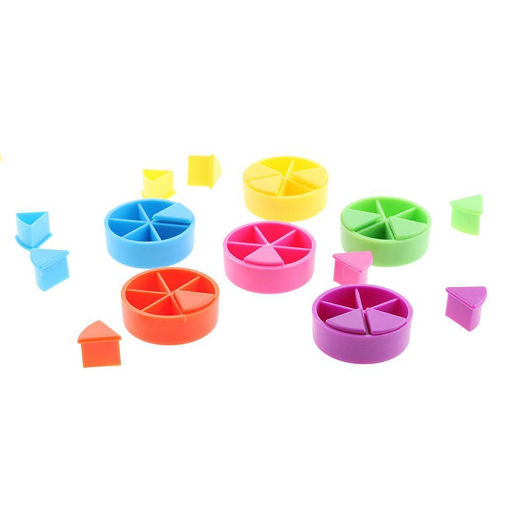 42 Pcs Trivial Pursuit Game Pieces Pie Wedges for Math Fractions | eBay UK