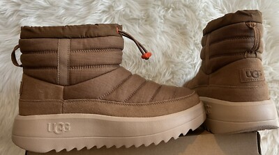 UGG MAXXER MINI CHESTNUT SHEEPSKIN MEN'S BOOTS SIZE US 9 NEW | eBay