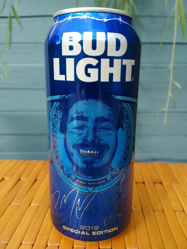 Post Malone Can Bud Light EMPTY Beer Tab Intact Posty Collectible RARE ...