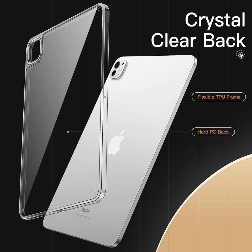 JETech Clear Case for iPad Pro 11-Inch M5/M4 2025/2024 (6th/5th ...