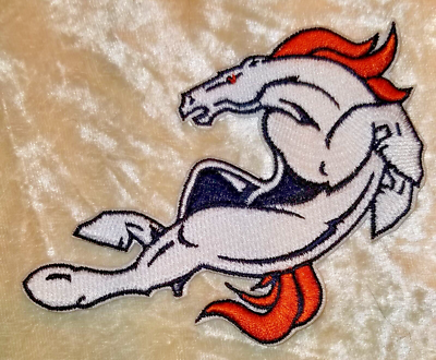 Miles Mascot Denver Broncos Mascot Miles 4.25" Iron On Embroidered
