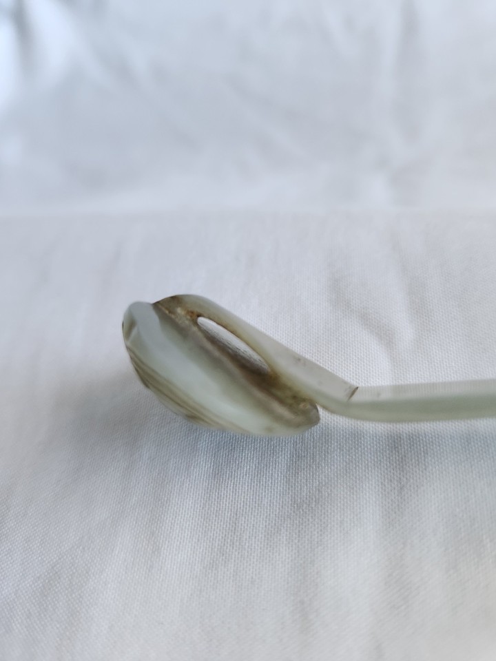 Antique Chinese Nephrite Jade Hairpin Zan Qing Republic Longevity ...