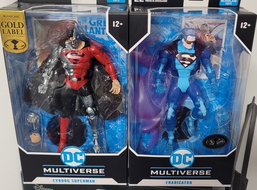 Mcfarlane Dc Multiverse Cyborg Superman Gold Label & Eradicator ...