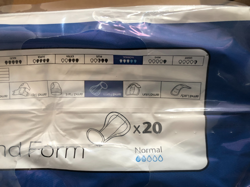 amd Form normal Incontinence Pads 4 Packs of 20 (80) adult nappies pad ...