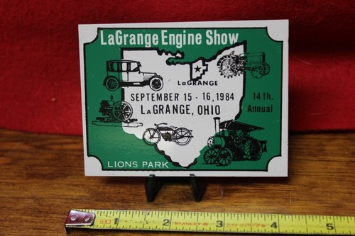 Dash Plaque 1984 La Grange Engine Show, Ohio Lions Park (50g) | eBay