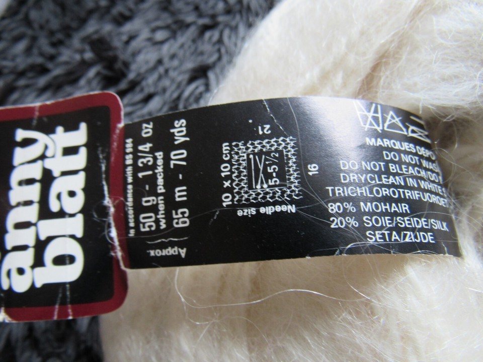 Amy Blatt 80%Mohair 20% Silk France 1.75 oz(50g) each Yarn 3+ Sks ...