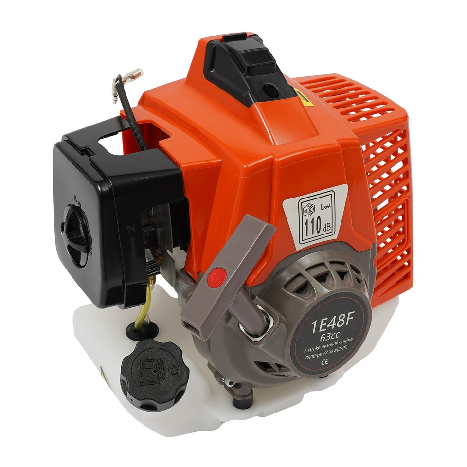 2 Strokes Petrol Motor Gasoline Engine 63CC Air-cooled Single-cylinder ...