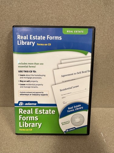 Adams Real Estate Library Forms on CD | eBay