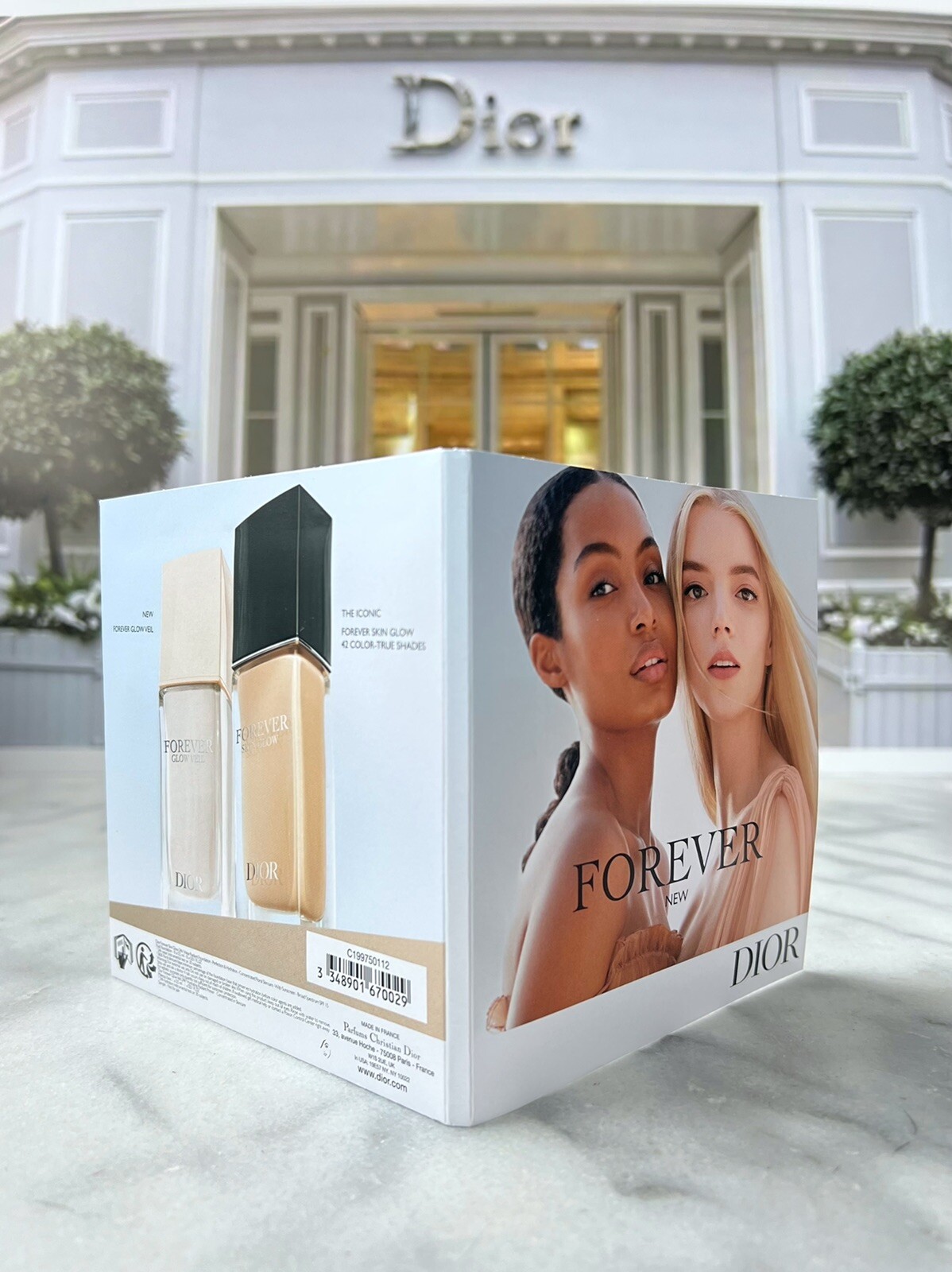 DIOR Forever Hydrating Glow Foundation bubble card sample 8 colors 1 ...