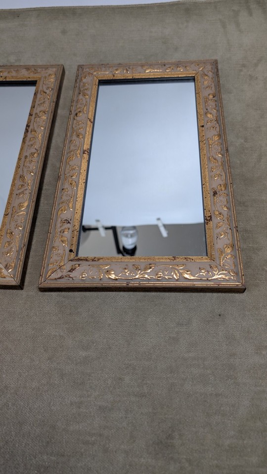 Lot of 2 Small Accent Mirrors 12" x 7" Made in USA | eBay