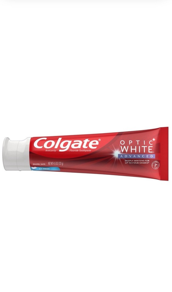 Colgate Optic White Advanced Teeth Whitening Toothpaste 2/Pack Icy ...