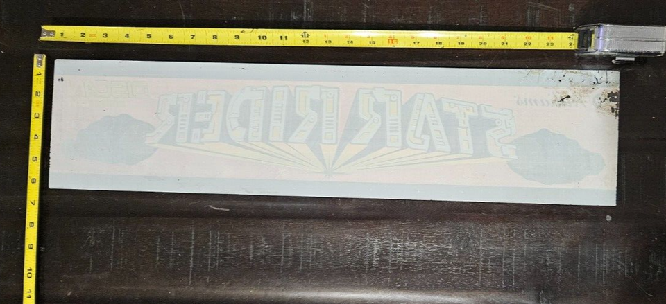 Super Rare Original 1983 Williams "STAR RIDER" Arcade Game Marquee ...