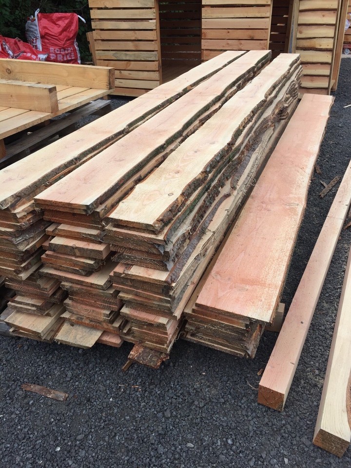 Wood Cladding Waney Edge In Larch/British Western Red Cedar 3.6m | eBay UK