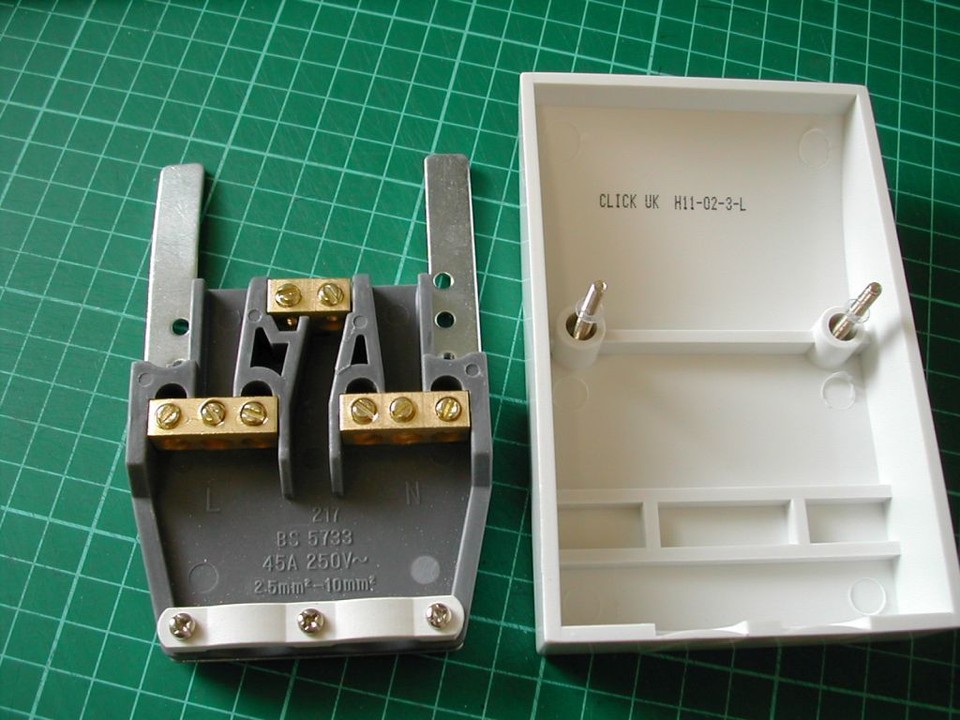 Dual Appliance Cooker Cable Outlet Plate For Oven & Hob 45A - Click ...