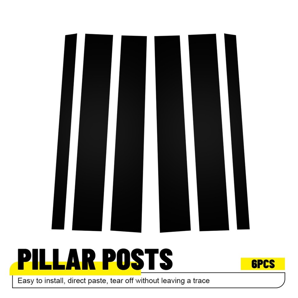 Black For Honda Odyssey 2005 2006 2007-2010 Window Pillar Posts Door ...