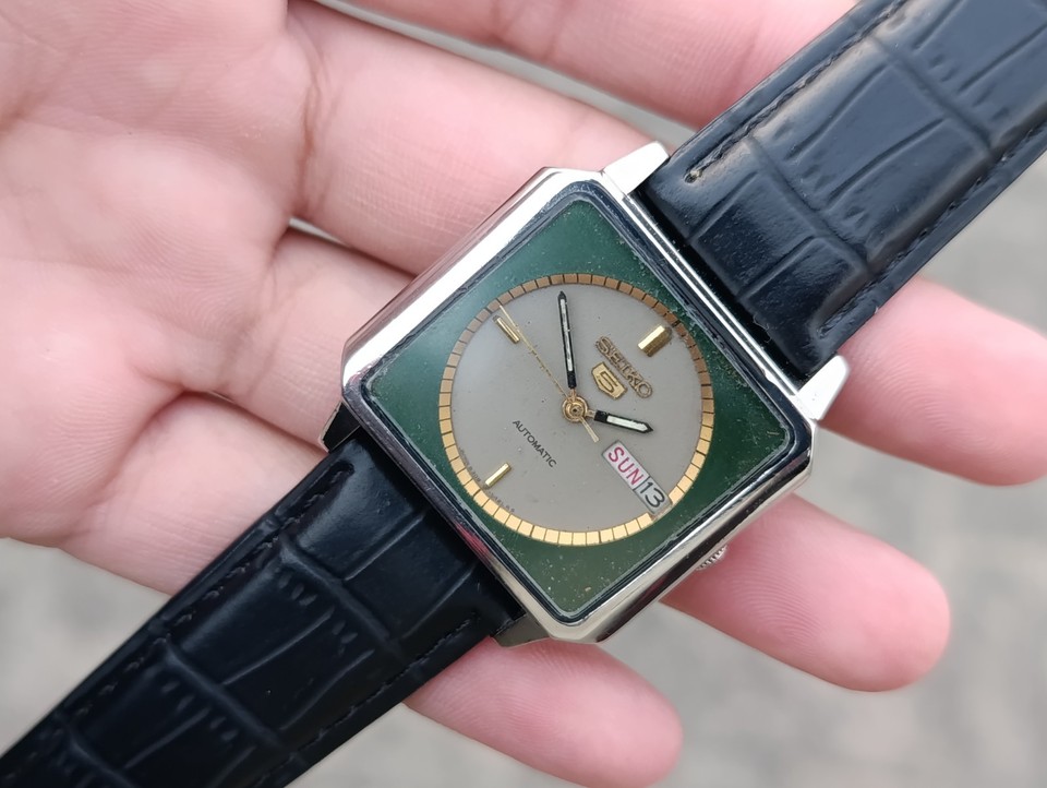 Vintage SEIKO 5 TV Automatic Day-Date Grey Dial Men's Japanese ...