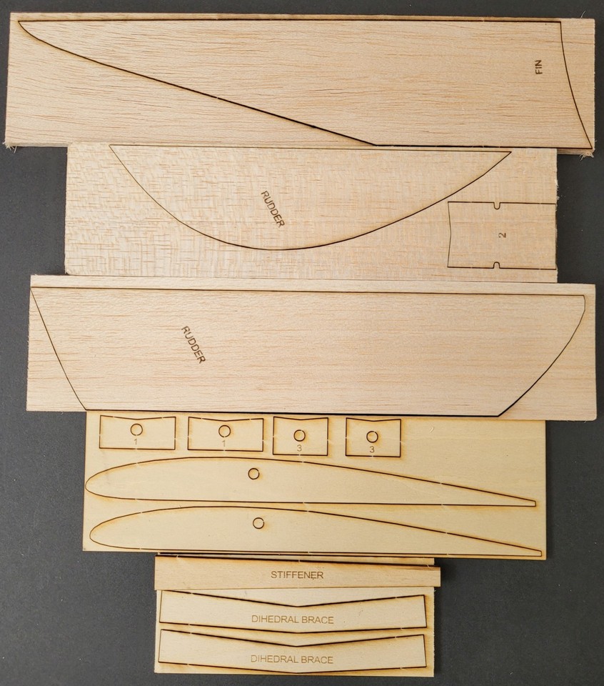 Bird of Time Glider 118" RC Airplane Laser Cut Balsa Ply Short Kit ...