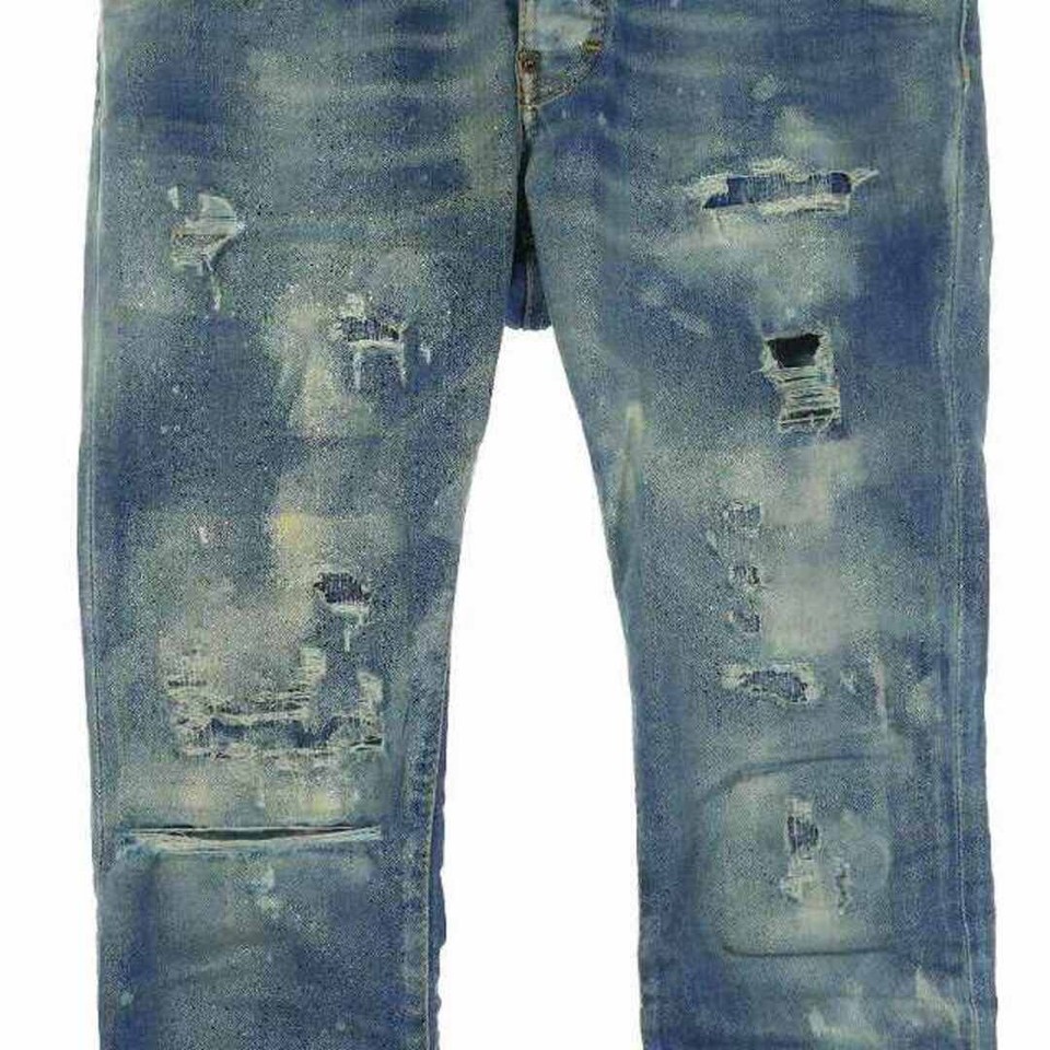 DSQUARED DSQUARED2 22AW SKINNY PANTS SLIM DENIM DAMAGED JEANS 44 INDIGO ...