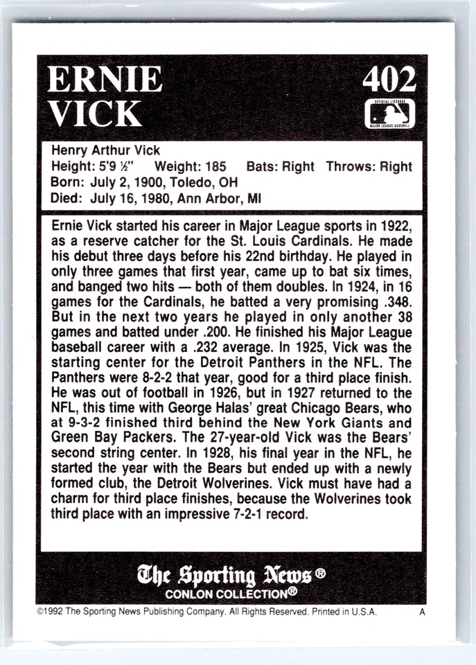 1995 Conlon Collection TSN #1365 Duster Mails | eBay