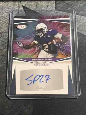 SHUNDERRICK POWELL 2025 SAGE Football Low Series AUTO Silver C ...
