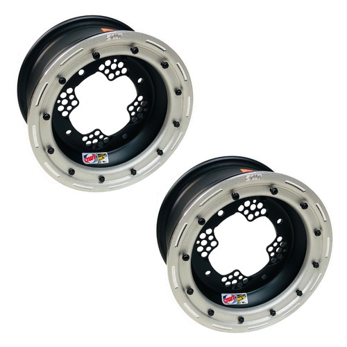 DWT ROK'N LOK Front Silver Beadlock Rims Wheels 10" 10x5 3+2 4/156 ...