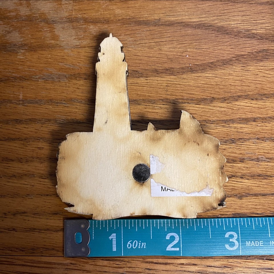 Florida Lighthouse Wooden Layered Magnet Sailboat Ocean Sea Shells ...