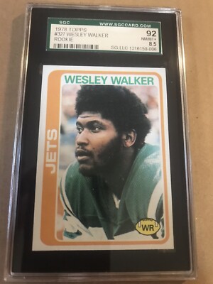 WESLEY WALKER New York Jets 1978 Topps #327 Rookie RC SGC 92 NM/MT 8.5 ...