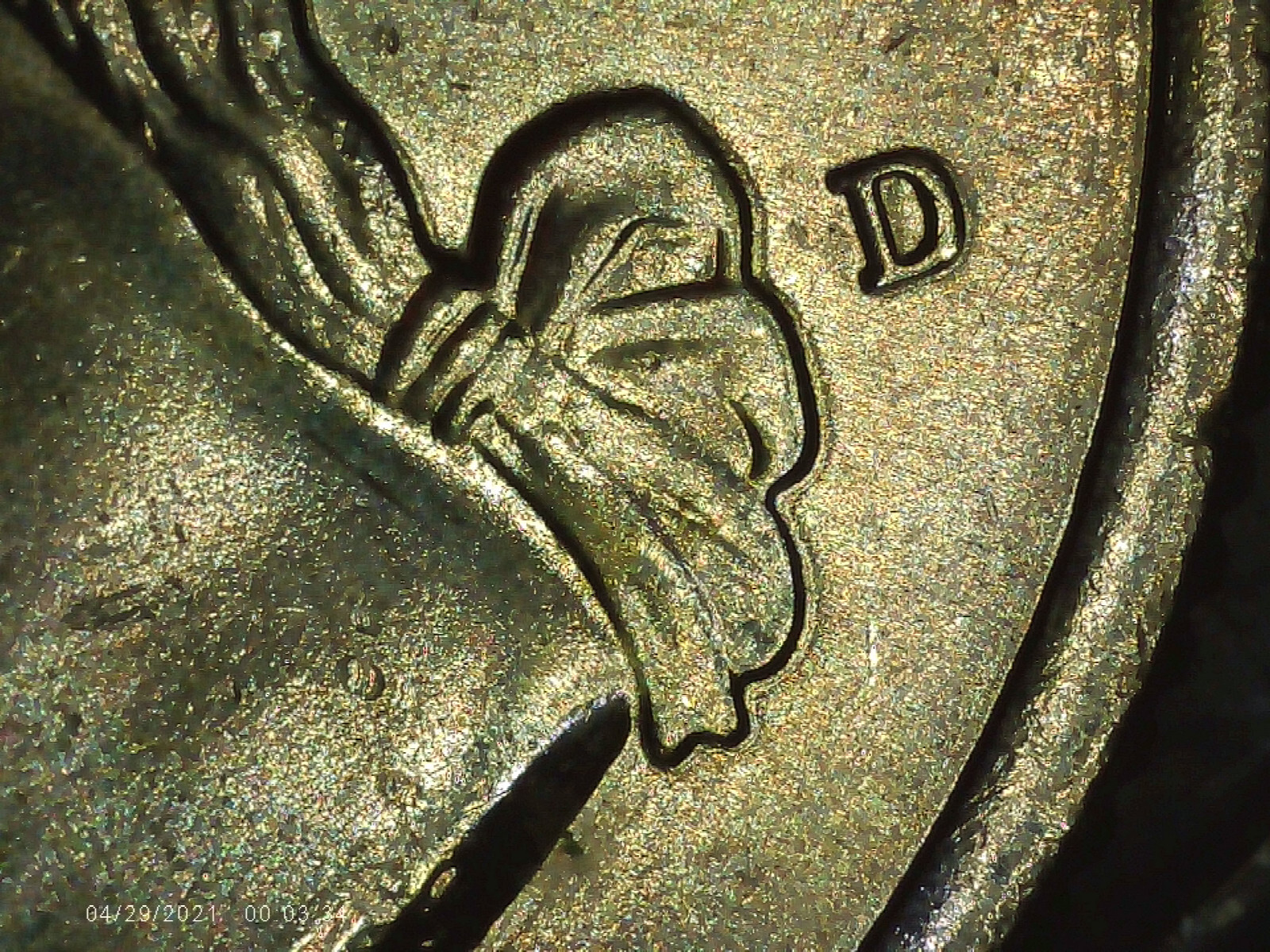 2021-D Washington Quarter, DDO, DDR, Filled in die chip in Delaware ...