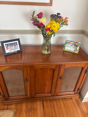 Circa 1966 Vintage Fisher Stereo AM/FM Radio Console w/Garrard 40B ...