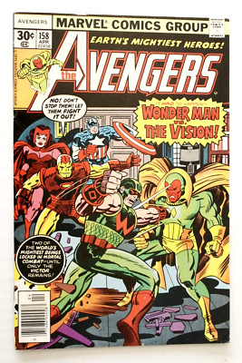 AVENGERS # 158 WONDER MAN VS VISION MARVEL COMCS 1977 HIGH GRADE | eBay