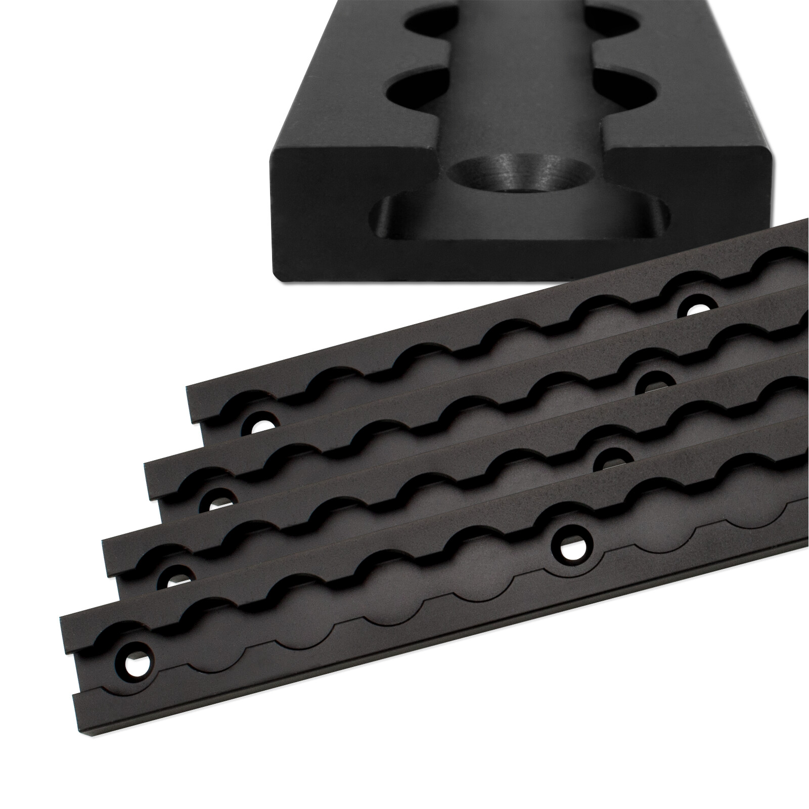 Barre Airline Carré Noir Anodisé Piste D'Arrimage Aluminium 0,5 - 12m ...