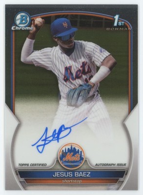 2023 Bowman Chrome 1st Jesus Baez Auto Mets #CPA-JBZ A33 | eBay