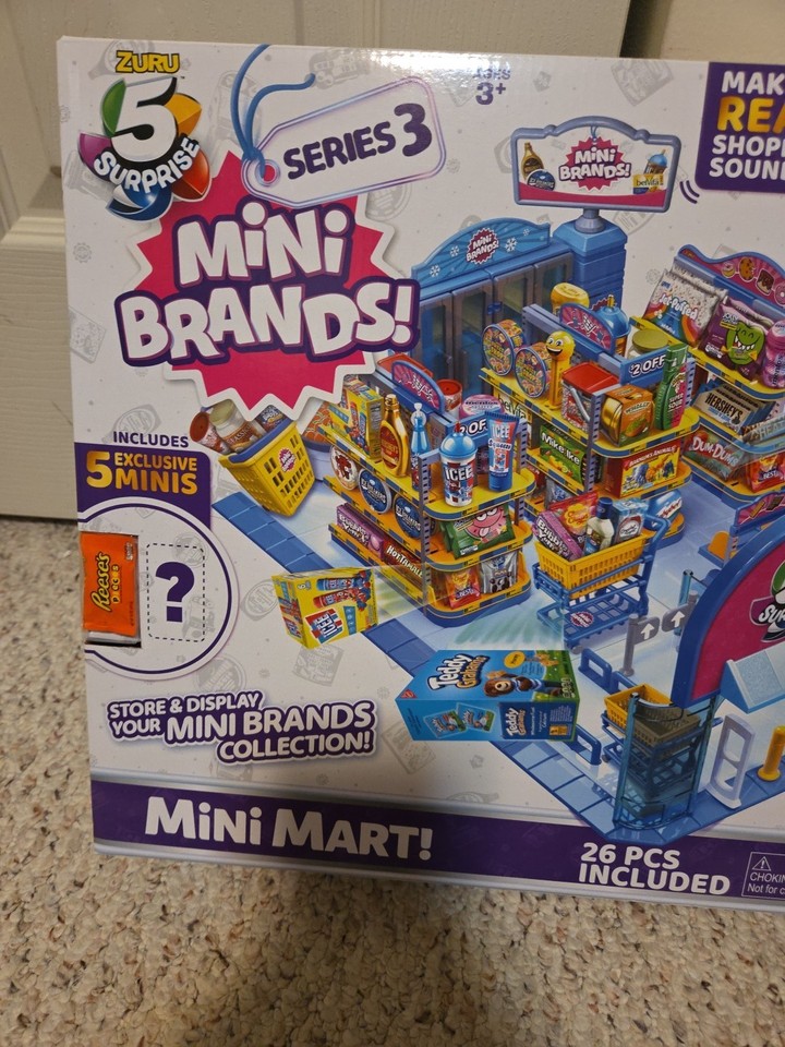 Mini Brands Series 3 Mini Mart Playset: Unbox 5 Exclusive Minis! Zuru ...