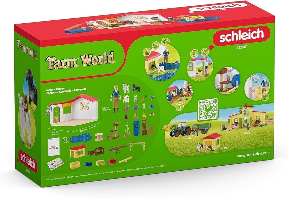 Farm World - 54PC Baby Animal Hotel Playset with Cute Pets, Caretaker ...