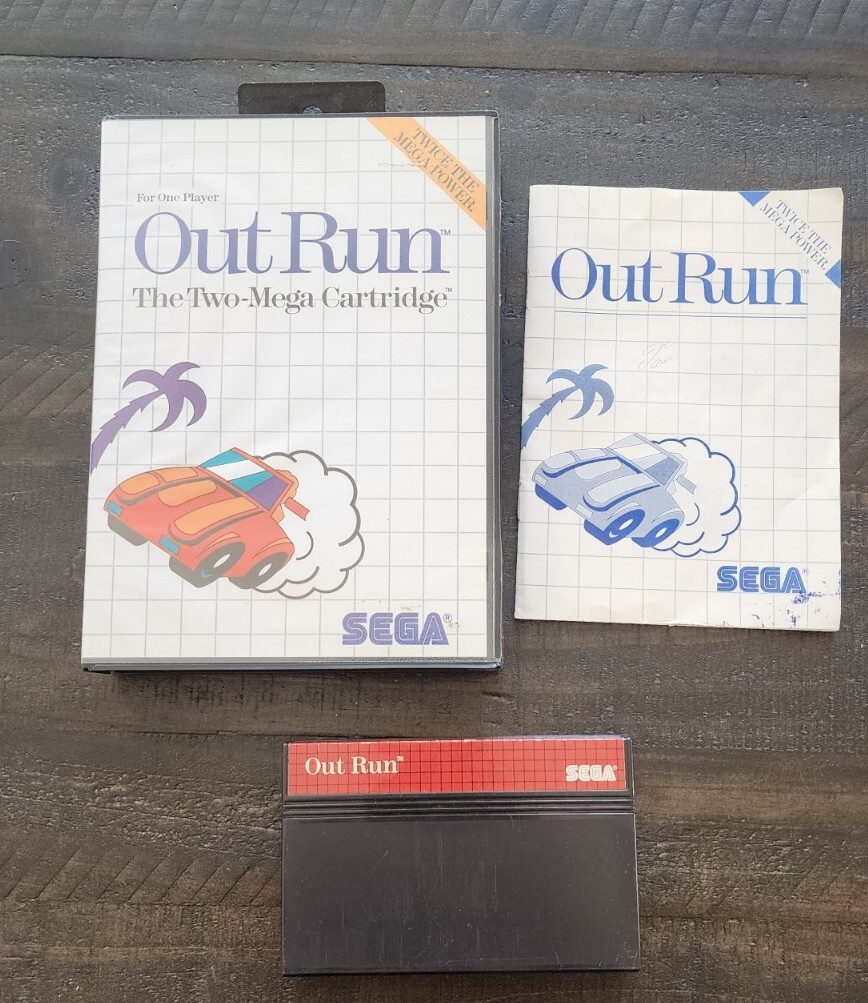 Out Run (Sega Master System, 1987) Authentic Complete Manual FREE FAST ...