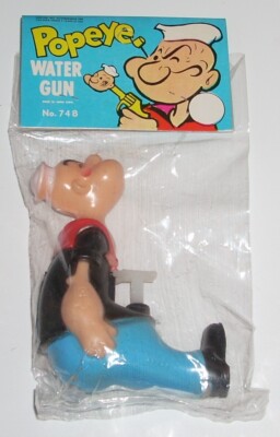 Vintage Popeye Water Gun Squirt Gun No. 748 Made in Hong Kong Toy ...