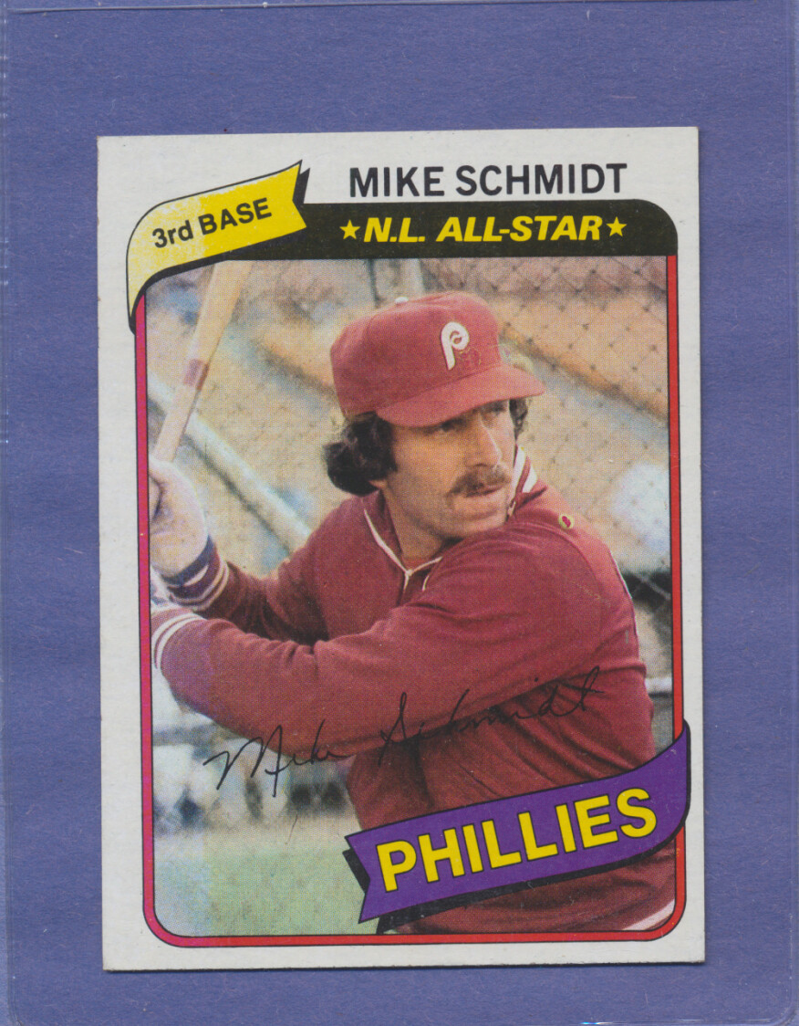 ERROR Flag is Missing Ink 1980 Topps Mike Schmidt #270 Phillies NM-MT ...