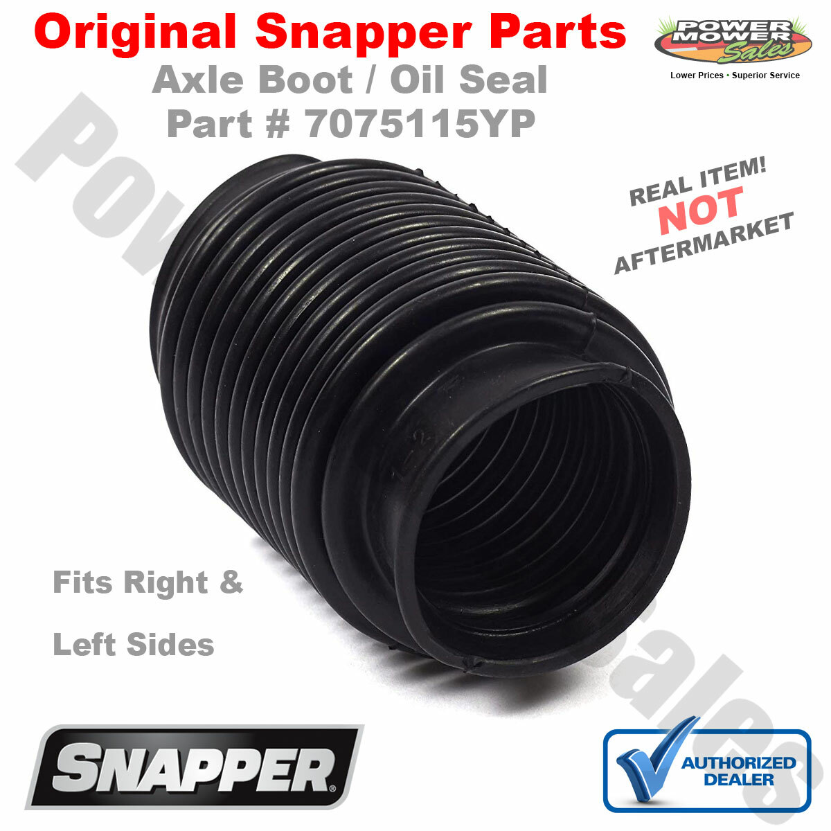 Genuine Snapper 7075115YP Axle Boot / Oil Seal - For Rear Engine Riders ...